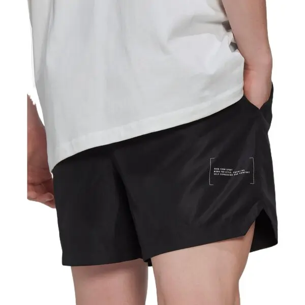 Adidas Solid Color Casual Logo Straight Sports Shorts - Multi-color