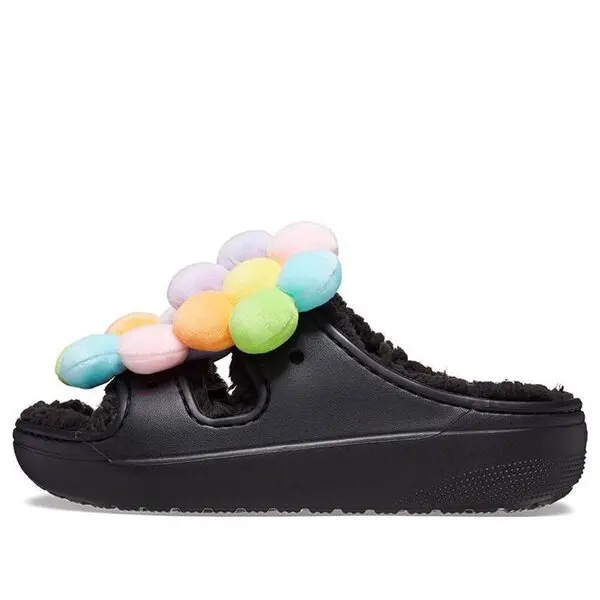 CROCS Classic Cozy Daisy Clogs - Black/multi