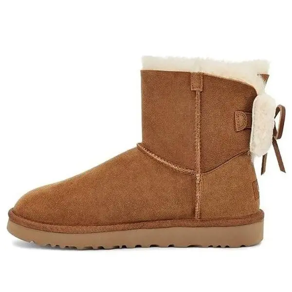 UGG Classic Double Bow Mini Boots - Brown/white