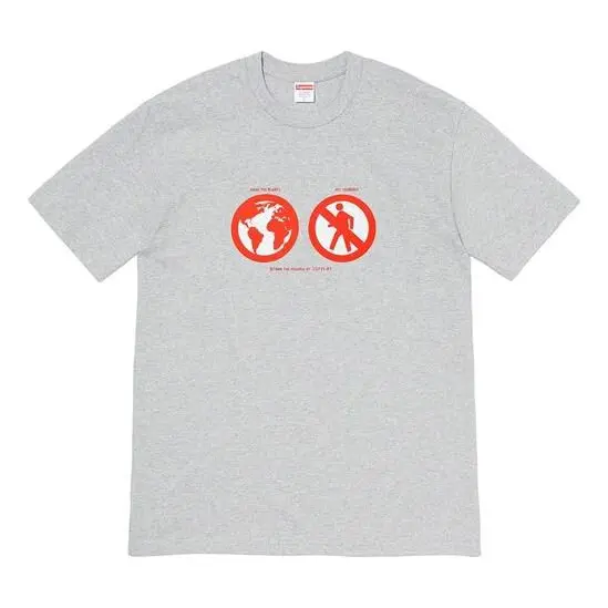 Supreme Save The Planet Graphic Tee - Grey