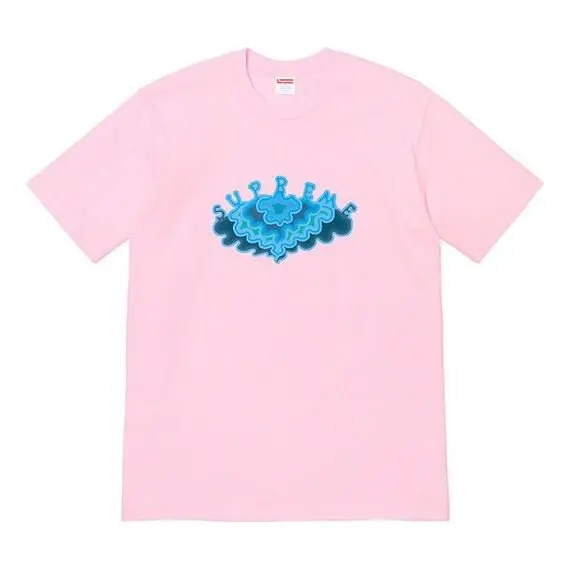 Supreme Ss19 Cloud Tee Clouds Pattern Short Sleeve - Pink
