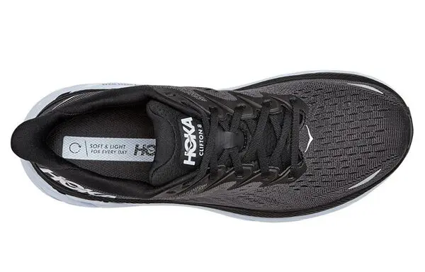 Hoka One One Clifton Running Shoes - Black/white
