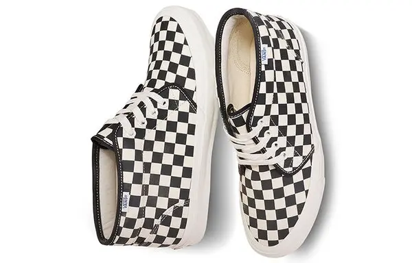 VANS Og Chukka Lx Checkerboard Lace-up Sneakers - Black