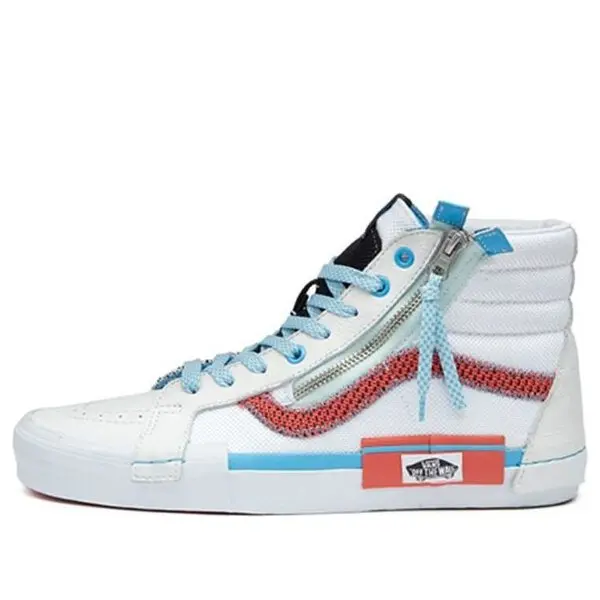 VANS Sk8-hi Cap High-top Sneakers - White/blue/orange