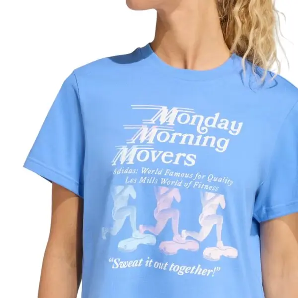 Adidas X Les Mills Movers Graphic T-shirt - Blue Fusion
