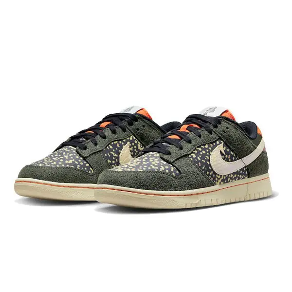 Nike Dunk Low 'rainbow Trout' Sneakers - Sequoia/alabaster-safety Orange