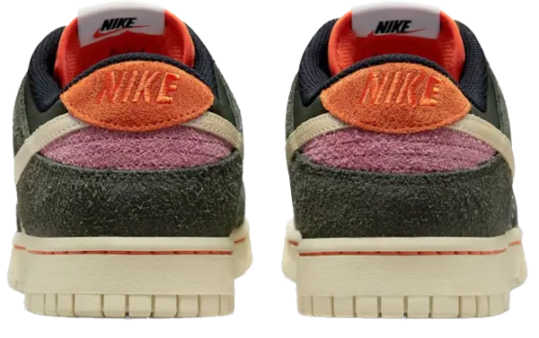 Nike Dunk Low 'rainbow Trout' Sneakers - Sequoia/alabaster-safety Orange