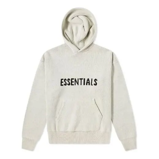 Fear Of God Fw21 Knit Logo Hoodie - Grey