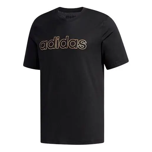 Adidas Ess Br Tee Sports Stylish Round Neck Short Sleeve - Black