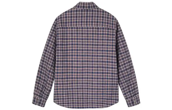 StÜssy Sherpa Lined Plaid Shirt - Navy