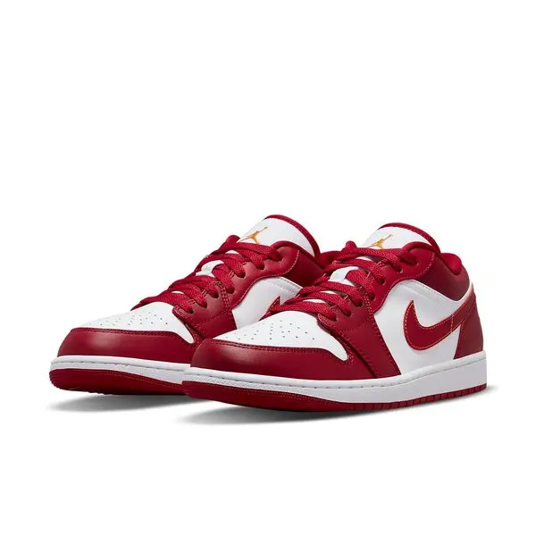 JORDAN 1 Low "cardinal Red" Sneakers - White/red