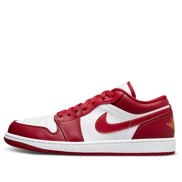 JORDAN 1 Low "cardinal Red" Sneakers - White/red