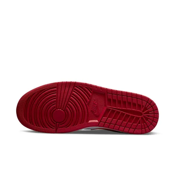 JORDAN 1 Low "cardinal Red" Sneakers - White/red