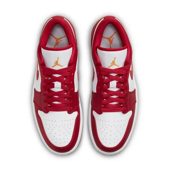 JORDAN 1 Low "cardinal Red" Sneakers - White/red