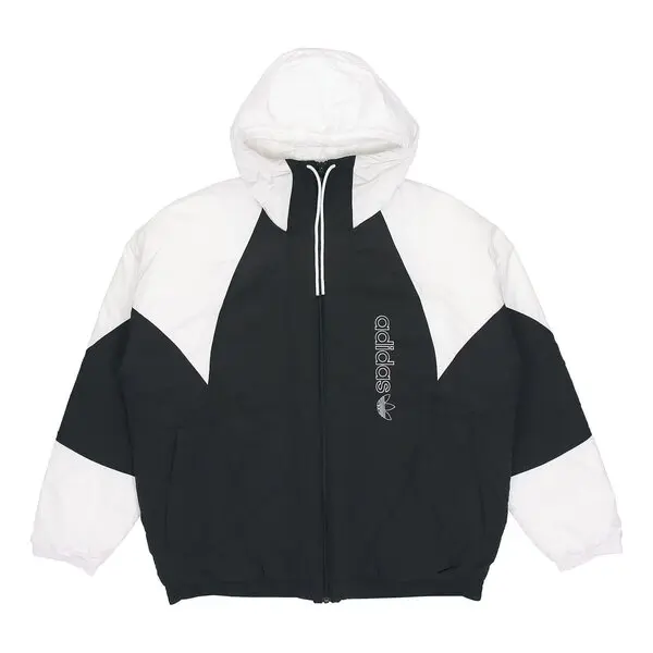 Adidas Originals Padded Colorblock Sports Hooded Jacket - Black