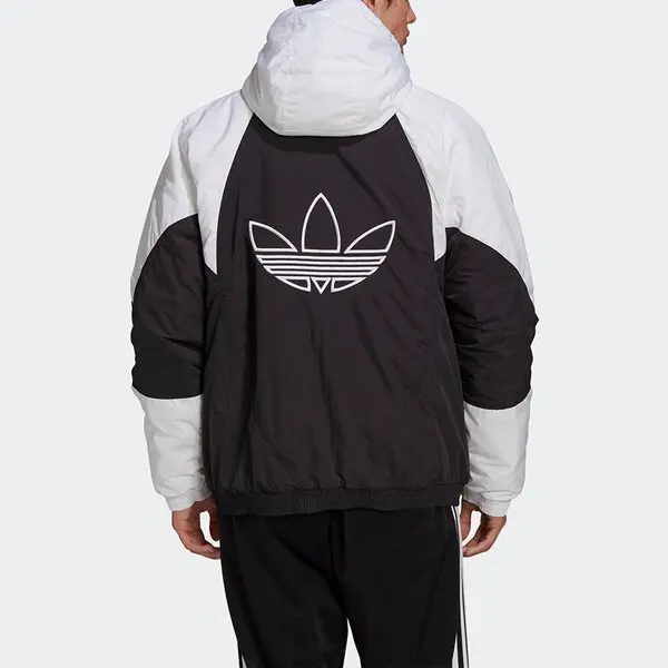 Adidas Originals Padded Colorblock Sports Hooded Jacket - Black