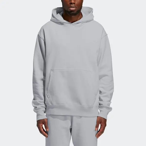 Adidas Originals X Pw Basics Hooded Sweater With Embroidered Monogram - Light Gray