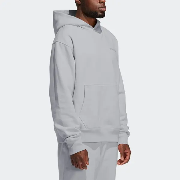 Adidas Originals X Pw Basics Hooded Sweater With Embroidered Monogram - Light Gray