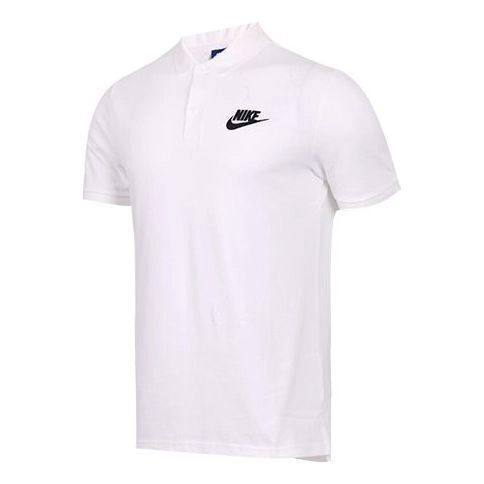 Nike Lapel Short Sleeve Polo Shirt - White