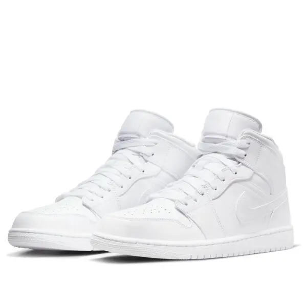 JORDAN 1 Mid "triple " Sneakers - White