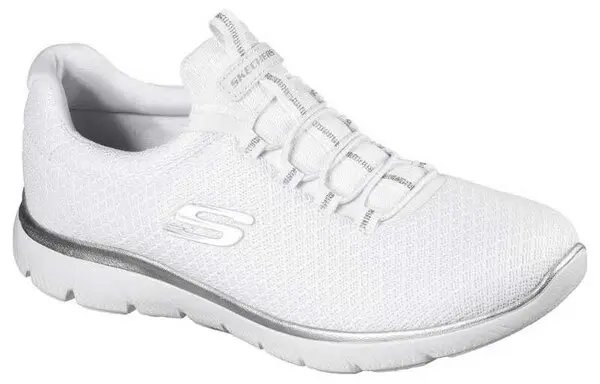 Sketchers Summits Athletic Sneakers - White/silver