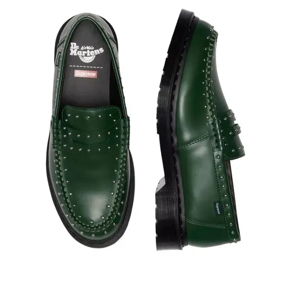 Dr. Martens X Supreme Studded Loafer - Green