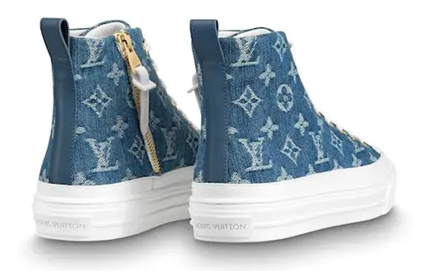LOUIS VUITTON Stellar High Top Denim Sneakers