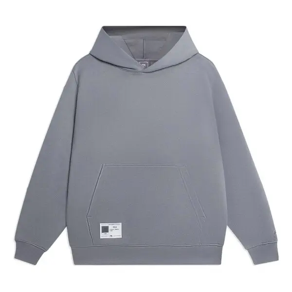 LI-NING Label Logo Hoodie - Grey