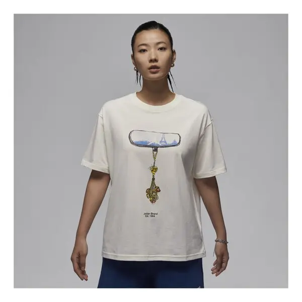 JORDAN Graphic T-shirt Asia Sizing 'sail - Sail/black