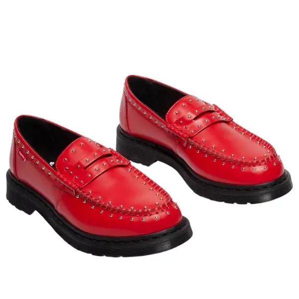Dr. Martens X Supreme Studded Penton Loafer - Red