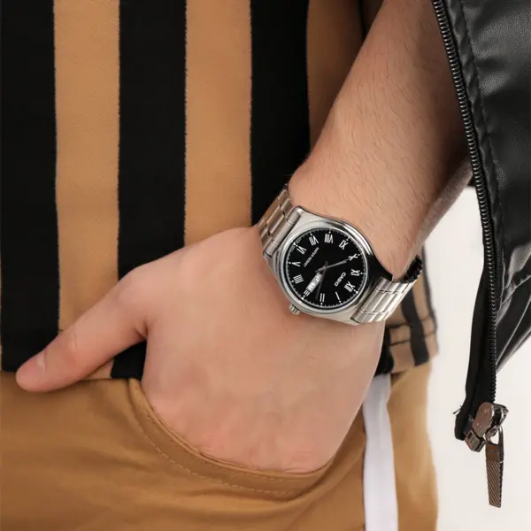 Casio Stainless Steel Analog Watch With Link Bracelet - Silver