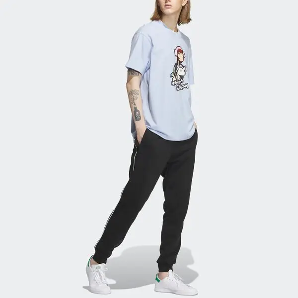 Adidas Originals X Monkey Kingdom Graphic T-shirt - Light Blue