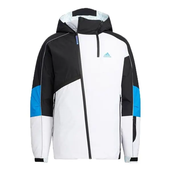 Adidas Colorblock Splicing Hooded Down Jacket - Default Color