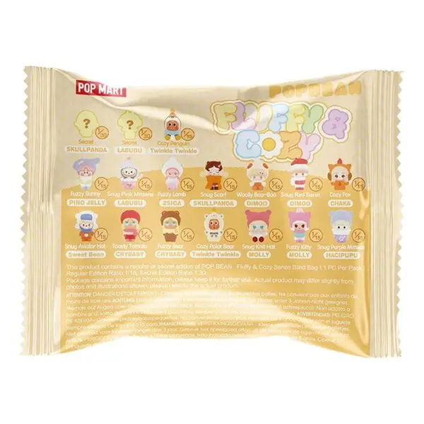 POP MART Pop Bean Fluffy & Cozy Series Blind Bag - Multi-color