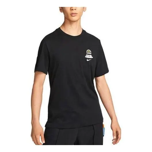 Nike Ss22 Lebron Dri-fit Back Animal Printing Round Neck Short Sleeve Black T-shirt - Default Color