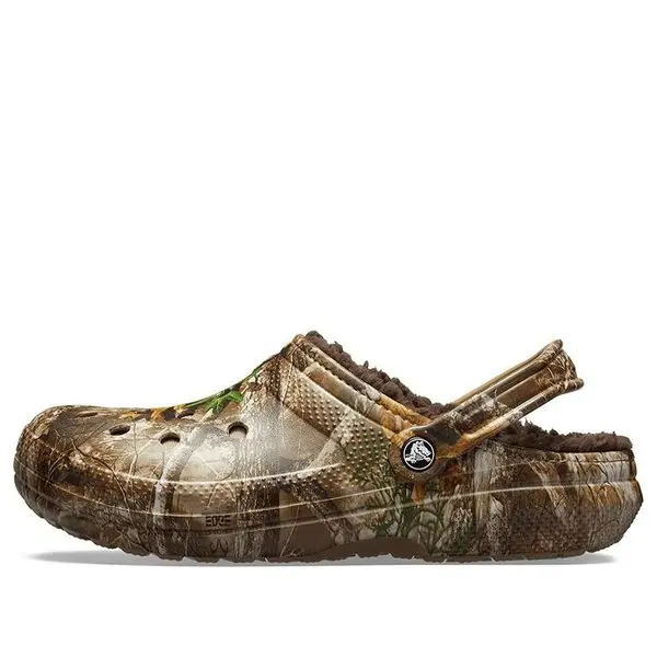 CROCS Classic Lined Real Tree Edge Clog - Brown