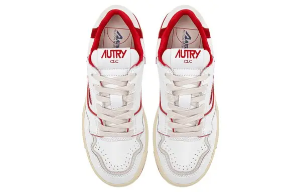 AUTRY Clc Leather Sneakers - White/red