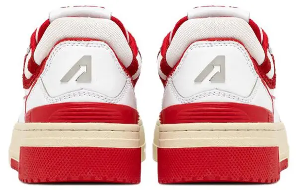 AUTRY Clc Leather Sneakers - White/red