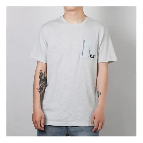 Nike Zipper Pocket Short Sleeve T-shirt - Grey