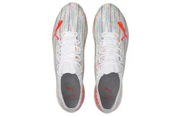 PUMA Ultra 1.2 Fg Ag Athletic Sneakers - White/red