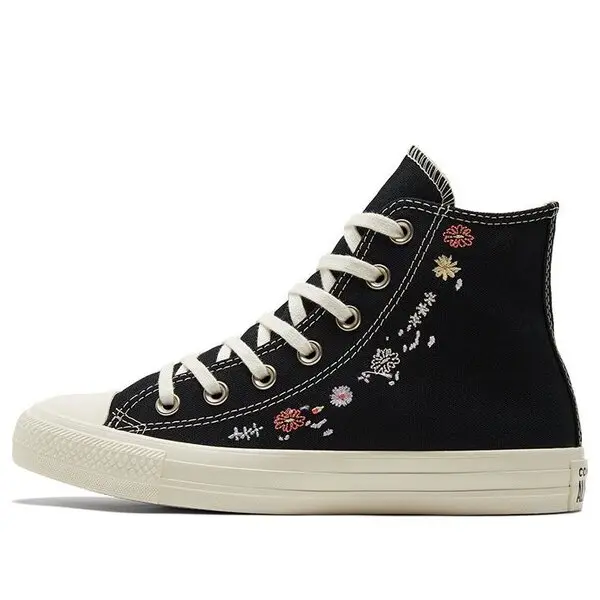 CONVERSE Chuck Taylor All Star High Top Embroidered Floral Sneakers - Black