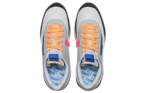 PUMA Future Rider Play On "high Rise" Lace-up Sneakers - Grey/orange