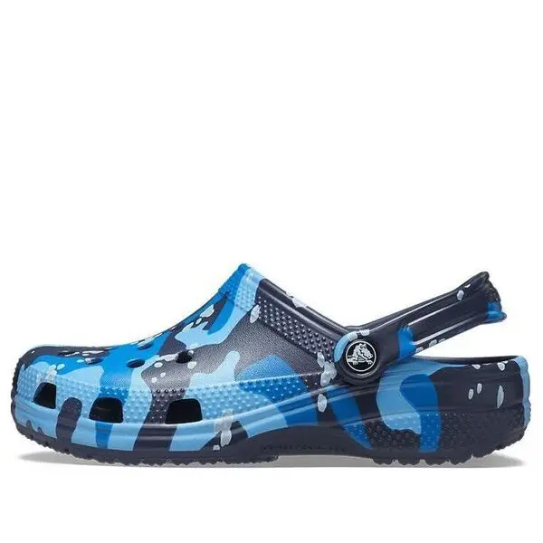 CROCS Classic Printed Clogs - Blue/navy
