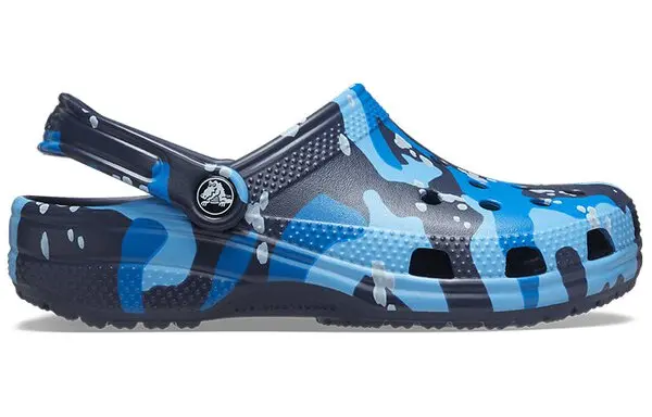 CROCS Classic Printed Clogs - Blue/navy