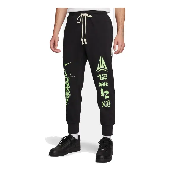 Nike Ja Standard Issue Dri-fit Pants - Black/lime Blast