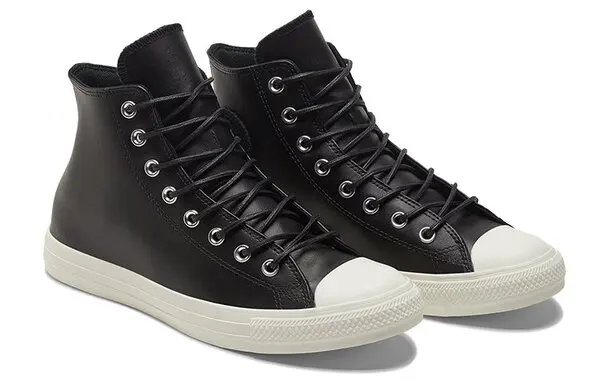 CONVERSE Chuck Taylor All Star High Top Leather Sneakers - Black