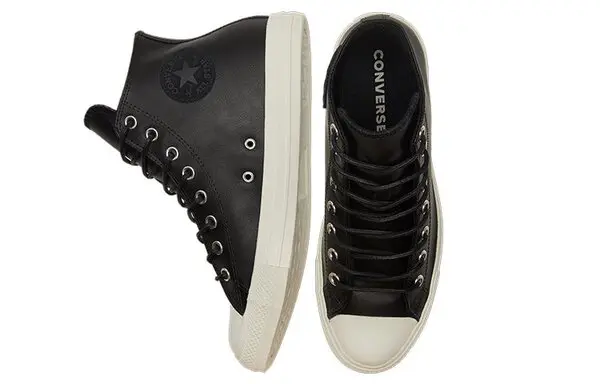 CONVERSE Chuck Taylor All Star High Top Leather Sneakers - Black