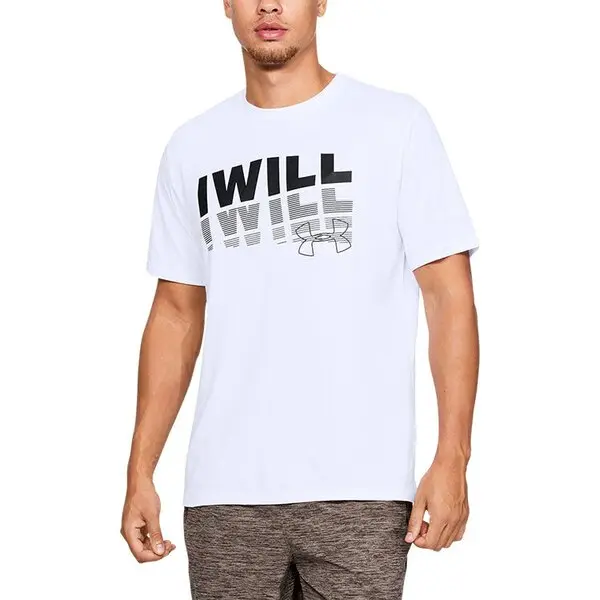 Under Armour Alphabet Printing Training Sports Short Sleeve