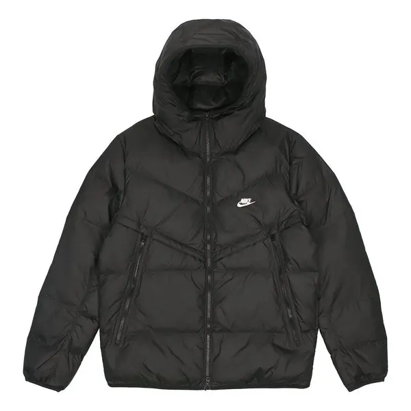 Nike Sf Windrunner Hooded Down Jacket - Black