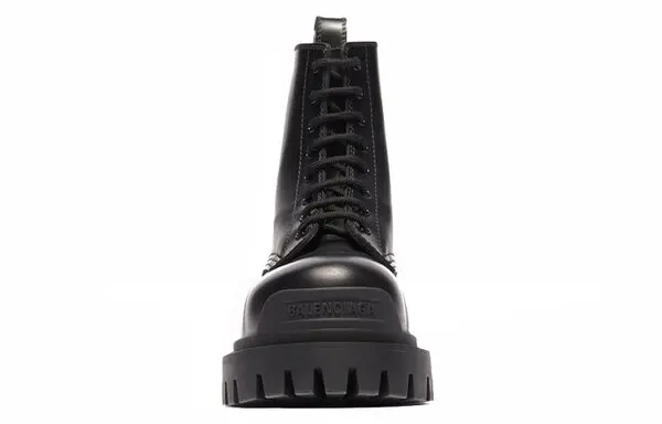 Balenciaga Strike Lace-up Boots - Black